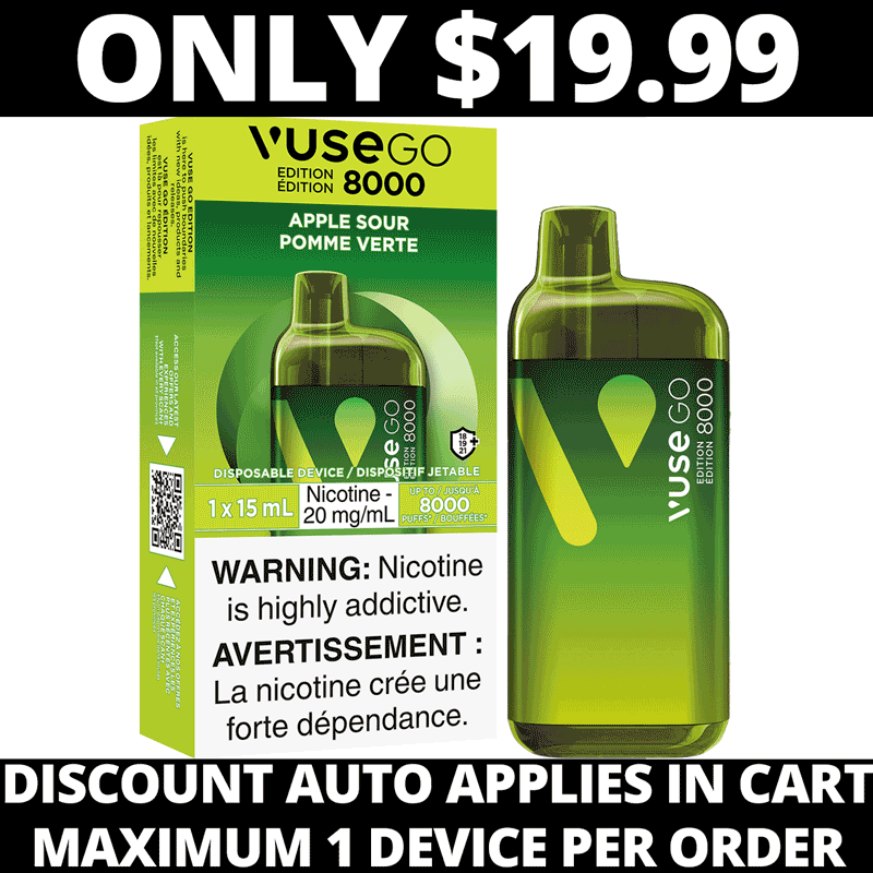 Checkout Offer: Vuse Go 8000 Disposable Vape | 180 Smoke