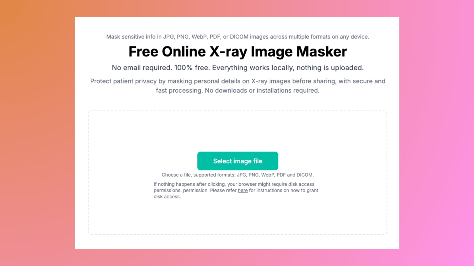 How to Use the Free Online X-ray Masker on X-ray Interpreter