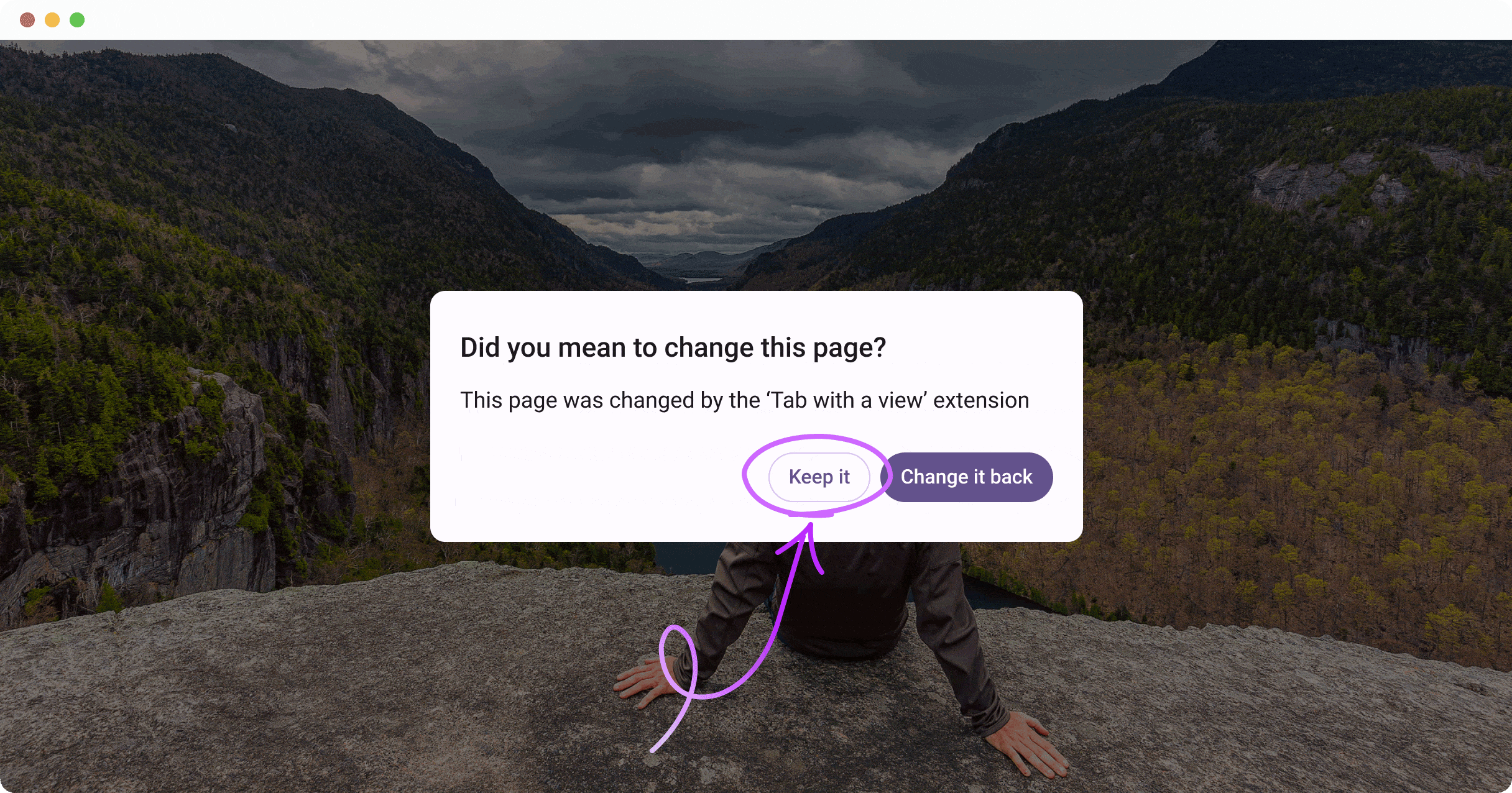 One last step... • Tab With a View