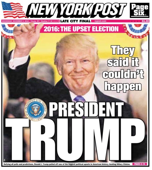 Newspaper front pages: Trumpageddon - AdNews