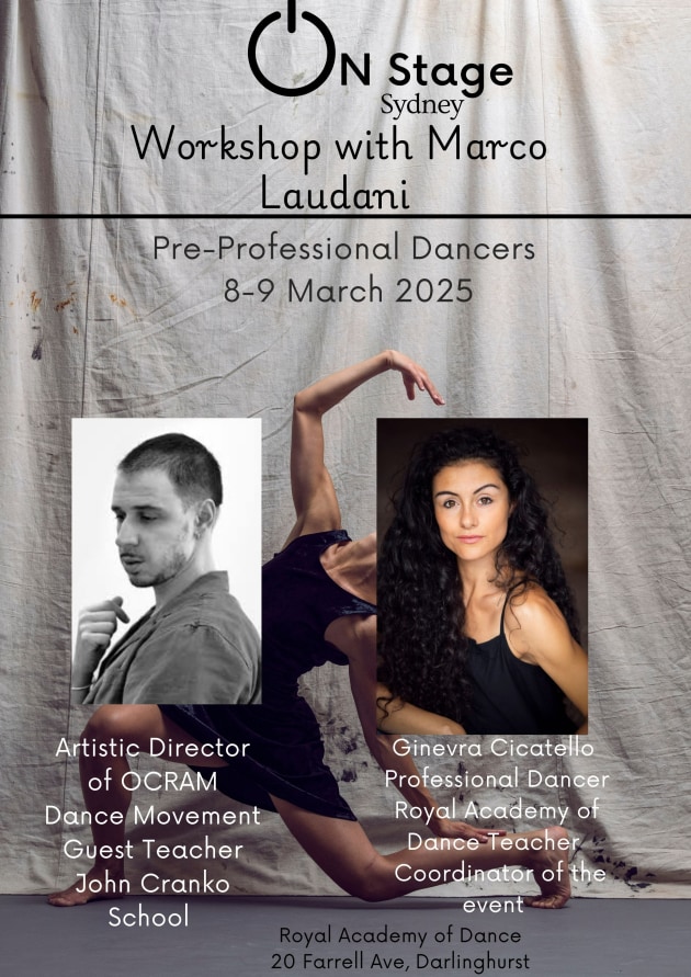 On Stage Sydney: Workshop with Marco Laudani - Dance Australia