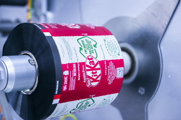KitKat pack prototypes recycled soft plastic wrapper - PKN Packaging News