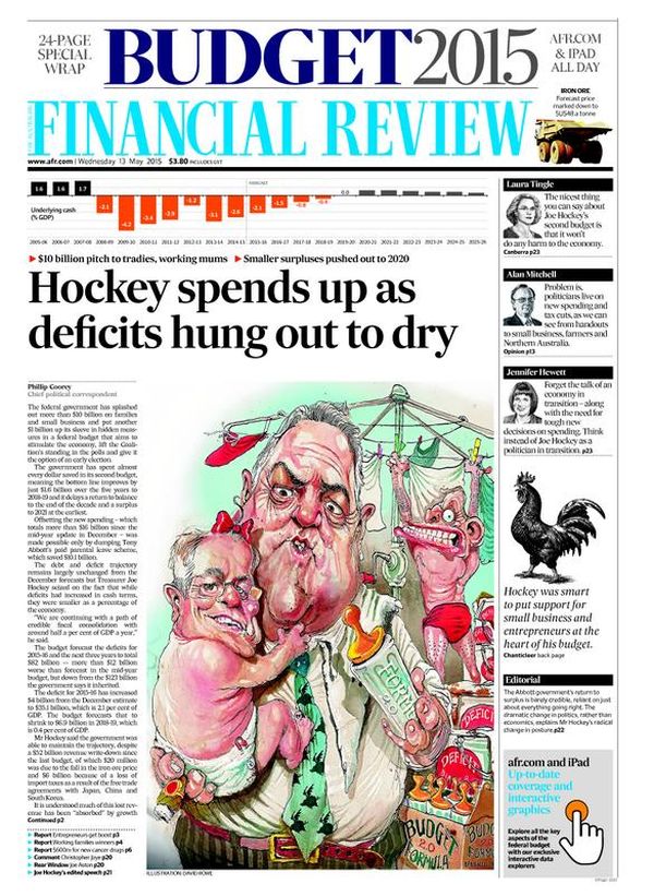 How the newspapers illustrated Hockey's budget - AdNews