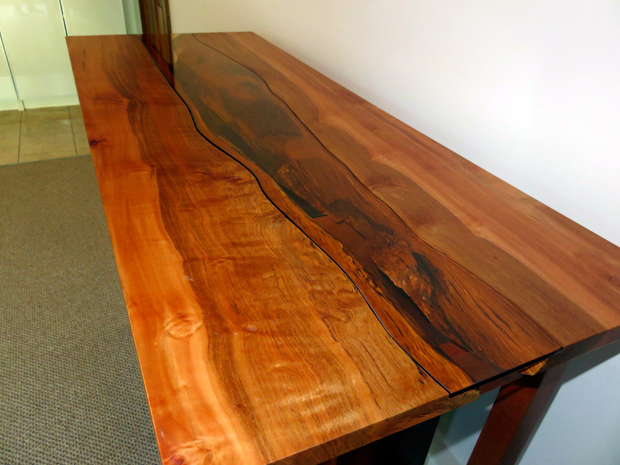 Split Slab Hall Table Cabinet - Australian Wood Review