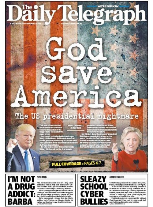 Newspaper front pages tackle US Election - AdNews