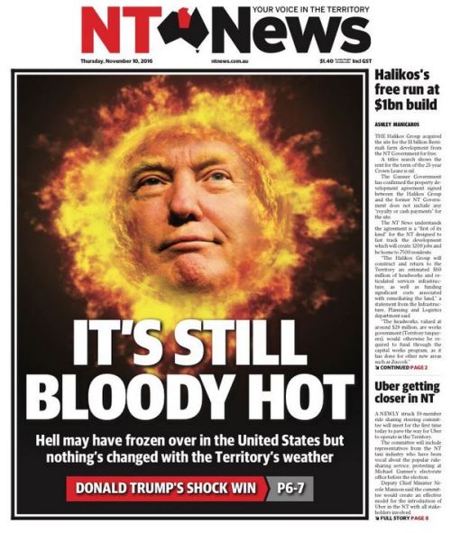 Newspaper front pages: Trumpageddon - AdNews