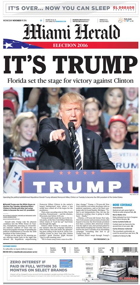 Newspaper front pages: Trumpageddon - AdNews