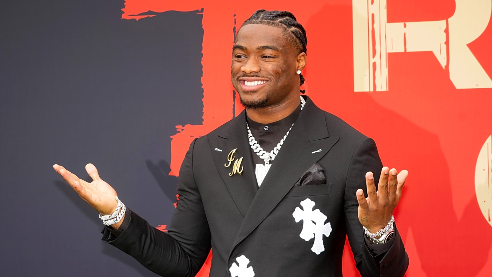 Jalen Milroe styles unique Chrome Hearts suit ahead of 2025 NFL Draft ...