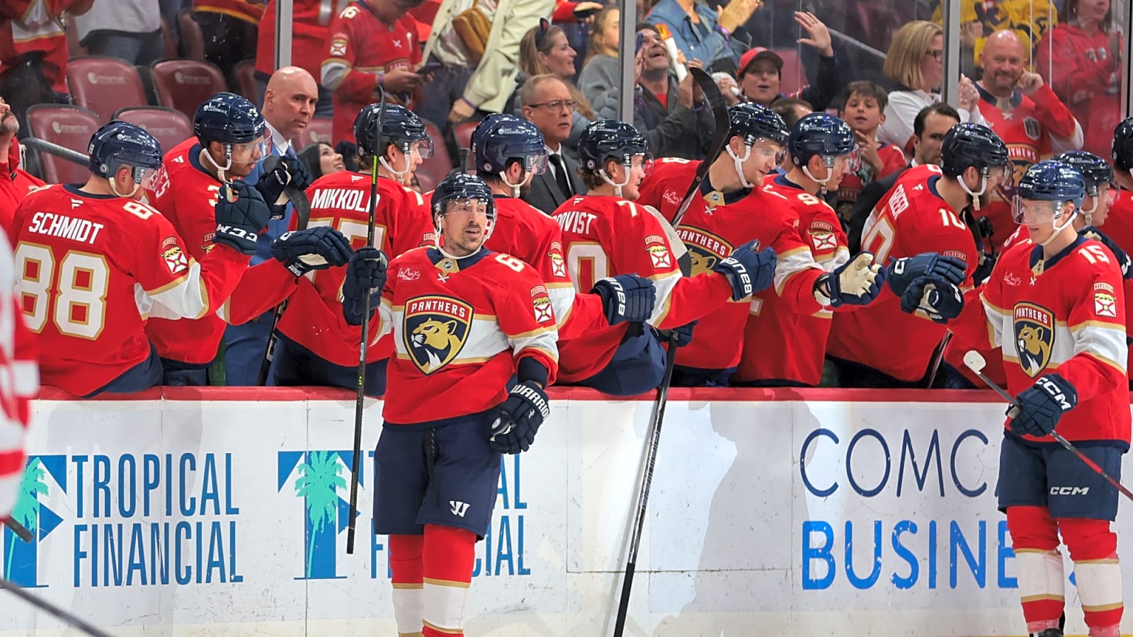 Evan Rodrigues roasts Brad Marchand after scoring his first Panthers ...