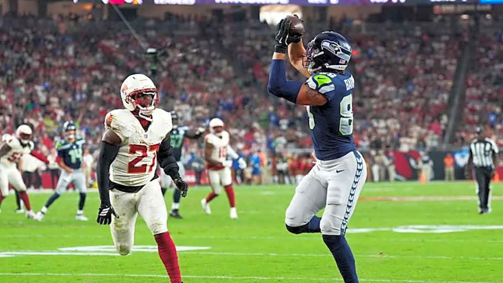 AJ Barner is growing into a unique weapon for the Seattle Seahawks ...