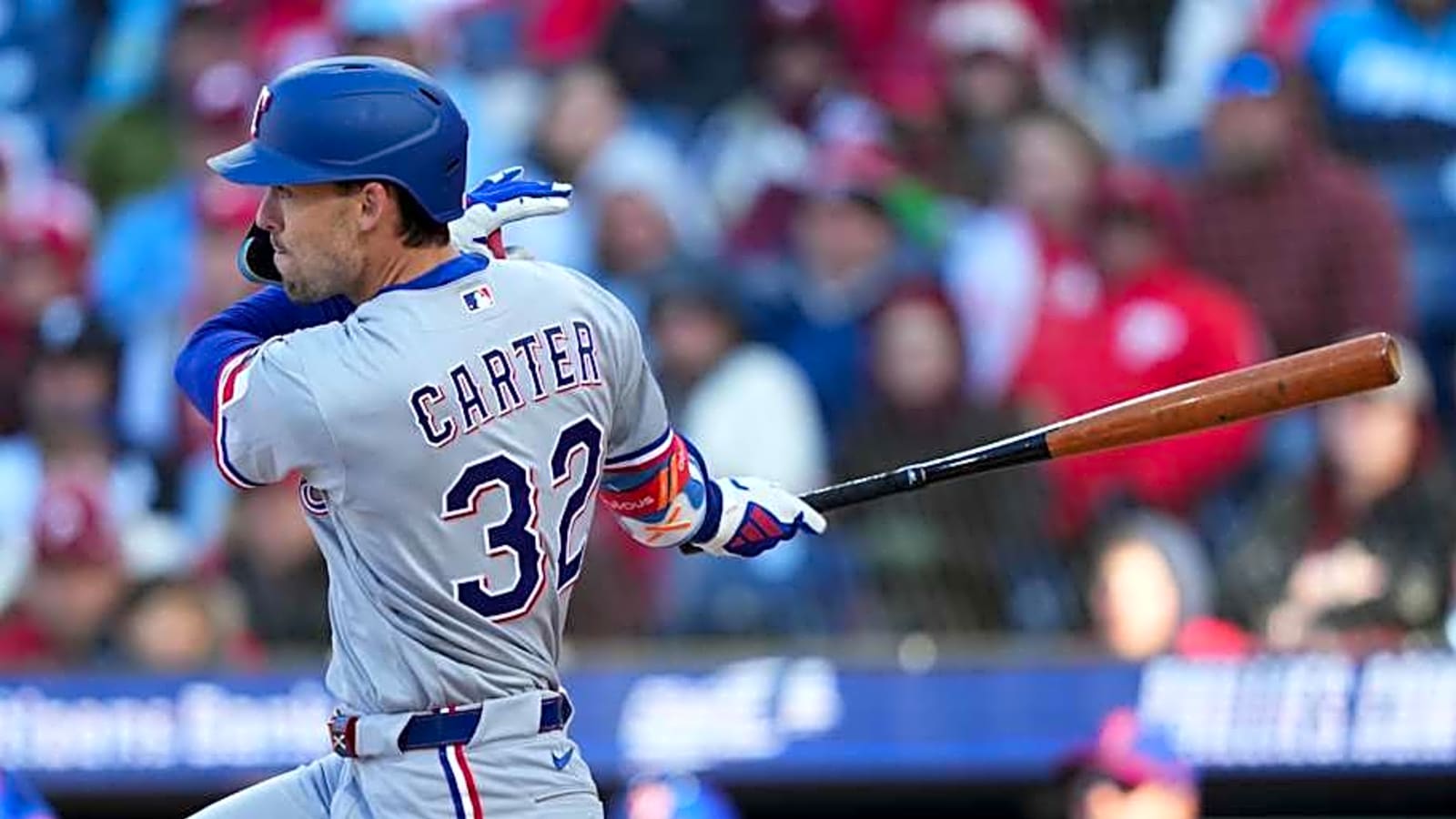 Rangers Making Evan Carter Prove He Can Get Hits off Left-Handed ...