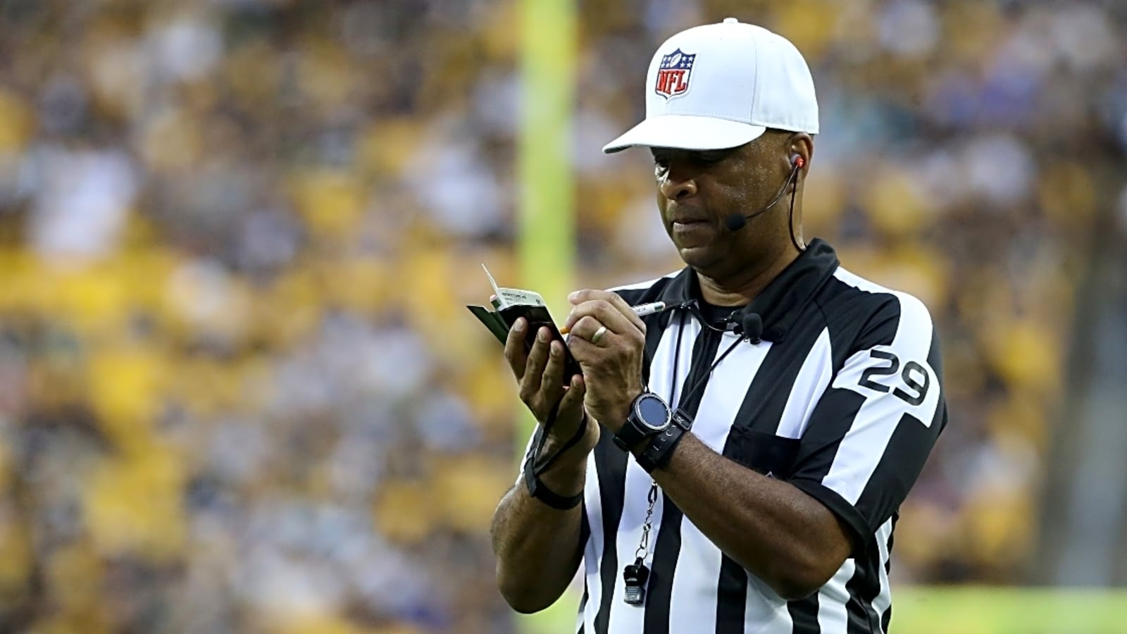NFL referee carted off field after serious injury during Bills vs ...