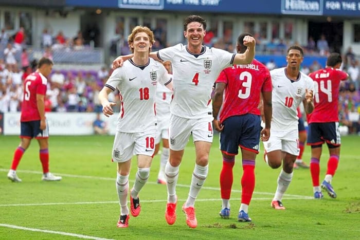 Declan Rice hails ‘outstanding’ England display vs Costa Rica before ...
