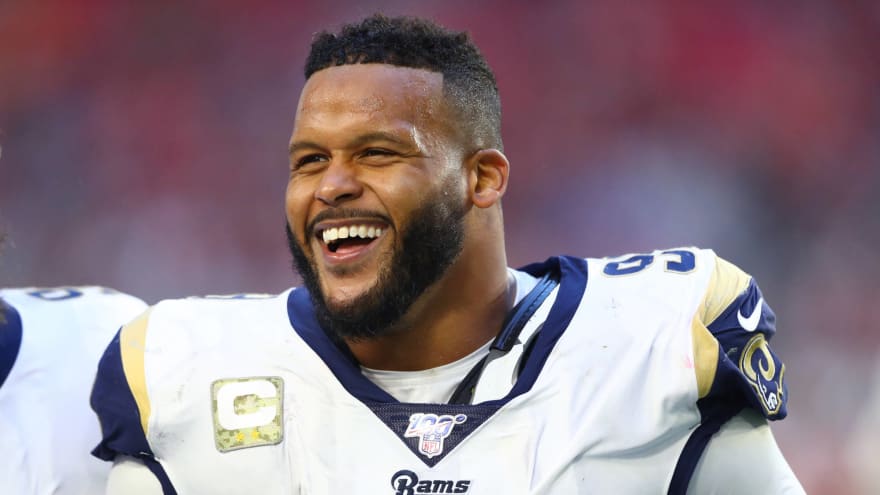 Watch: Aaron Donald shows off insane strength in bench-press workout ...