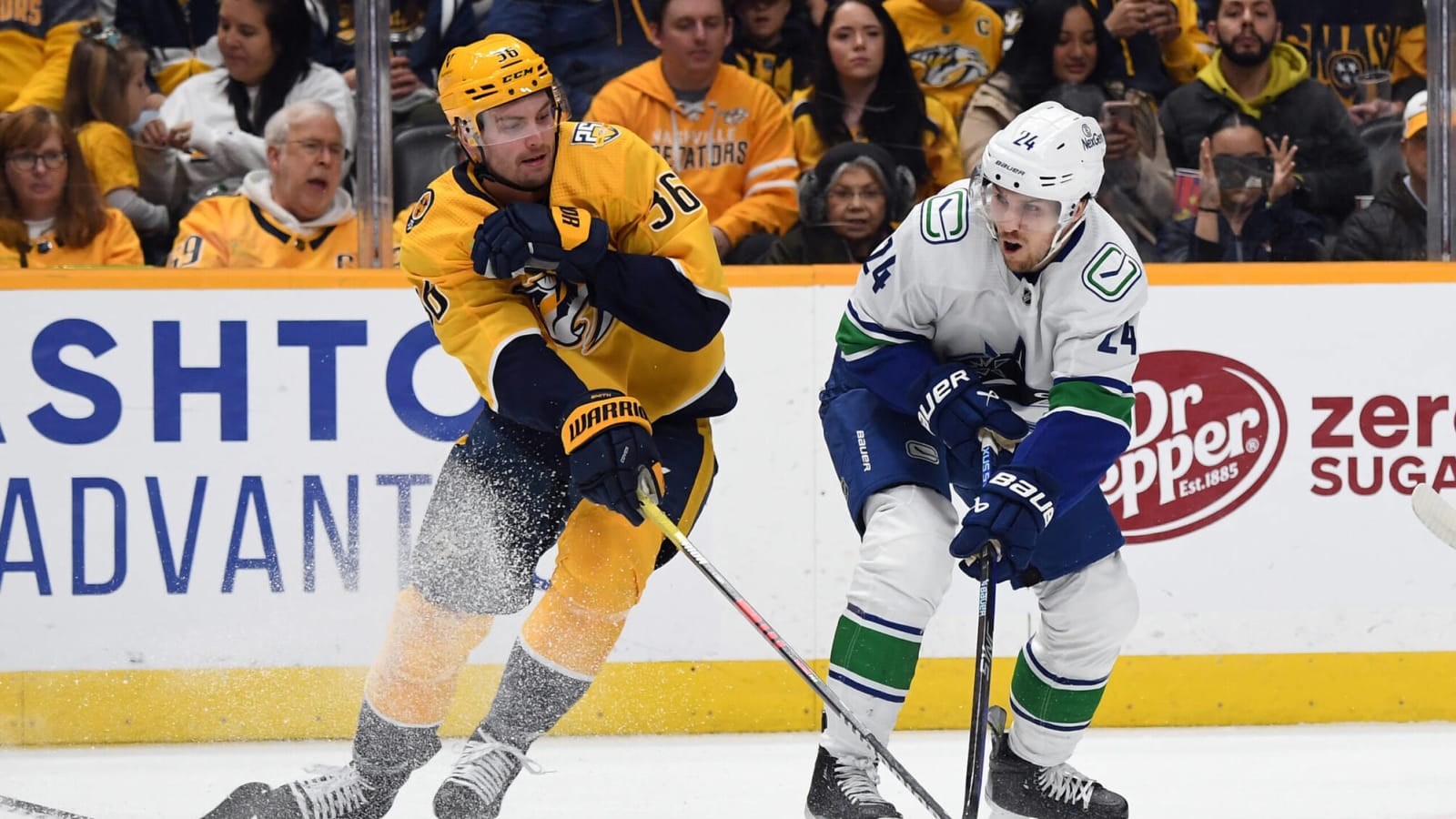 Scenes from morning skate: It’s go time as Canucks and Preds prepare to ...