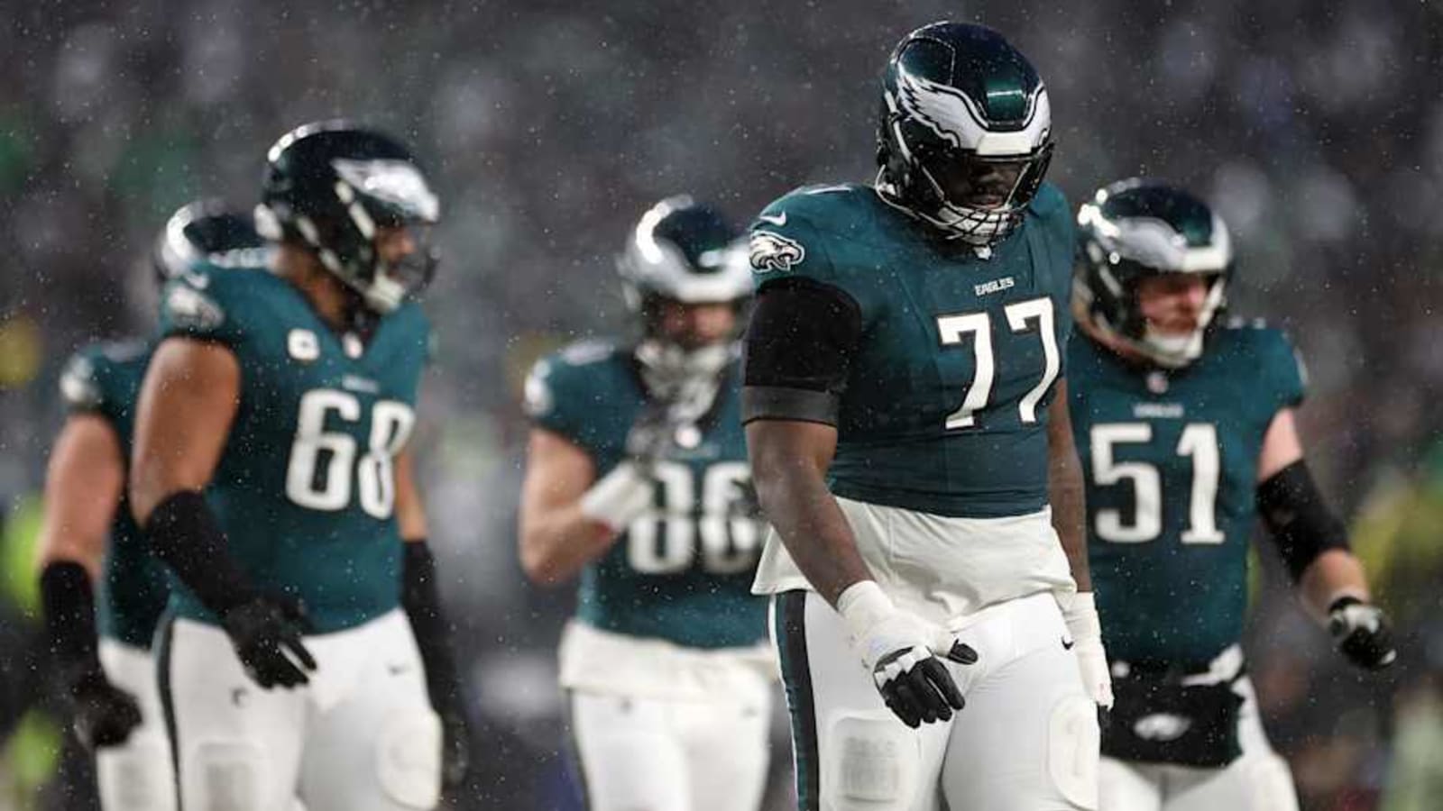 Mekhi Becton injury update: Eagles OL leaves Super Bowl with knee ...