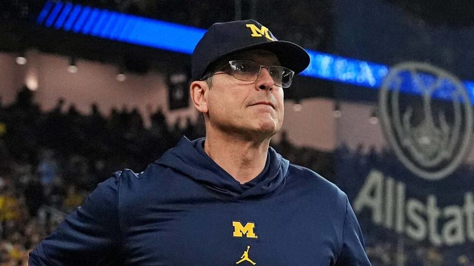 Watch: Jim Harbaugh shares nice moment with brother John during title ...