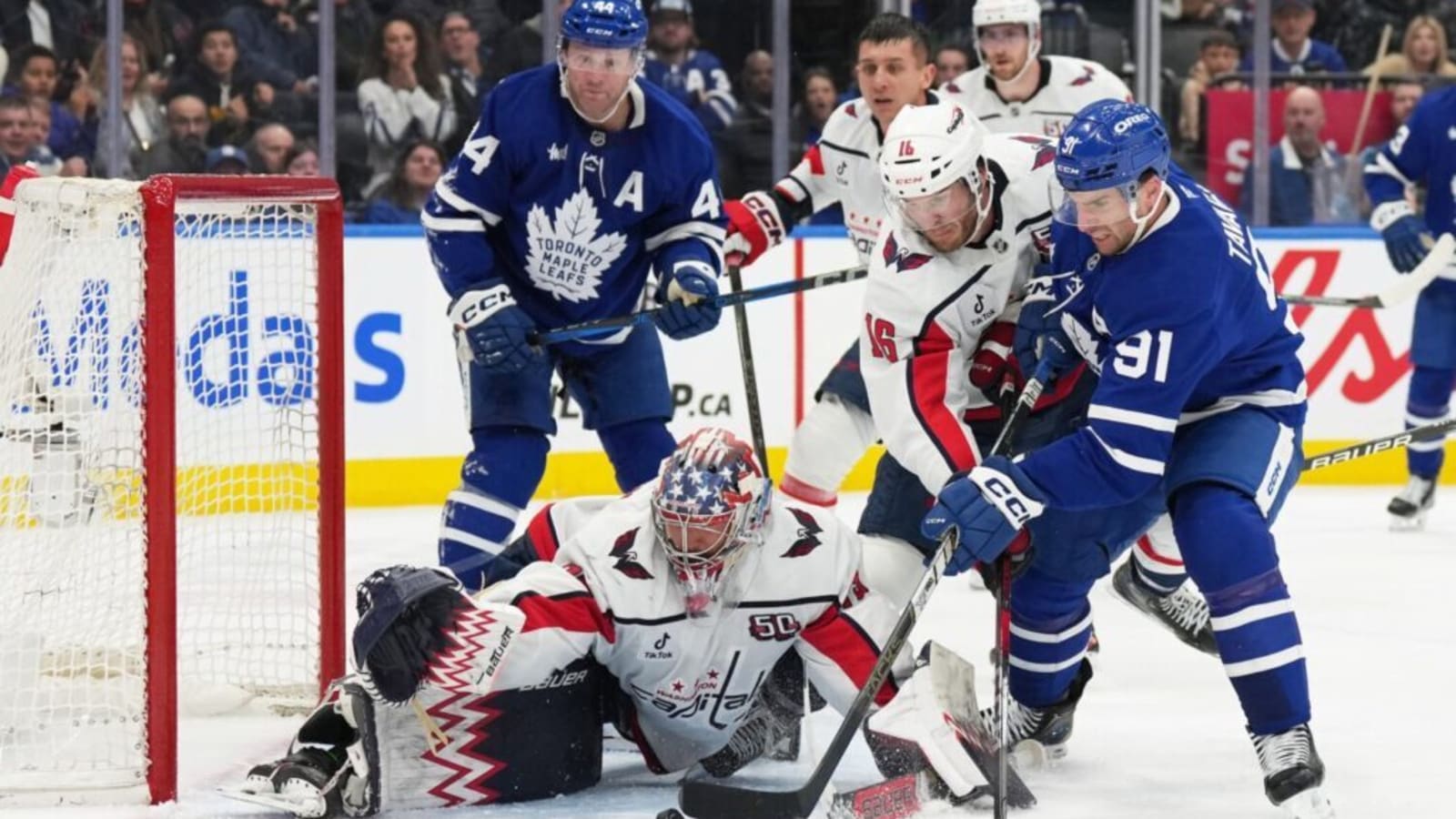 Maple Leafs center John Tavares leaves practice following awkward fall ...