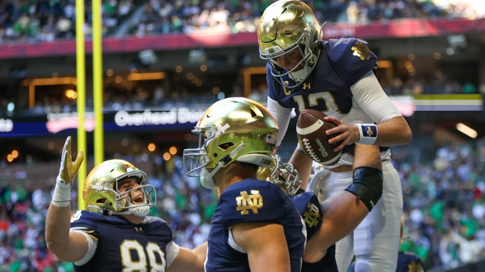 QB Riley Leonard leads No. 8 Notre Dame vs. familiar foe in Virginia ...