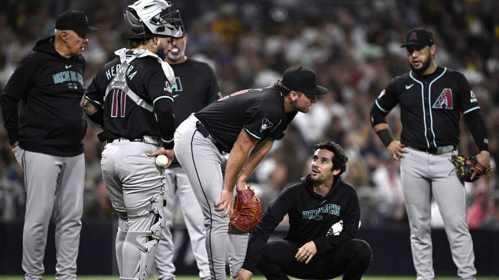 D-backs' Brandon Pfaadt exits game after taking liner off foot | Yardbarker