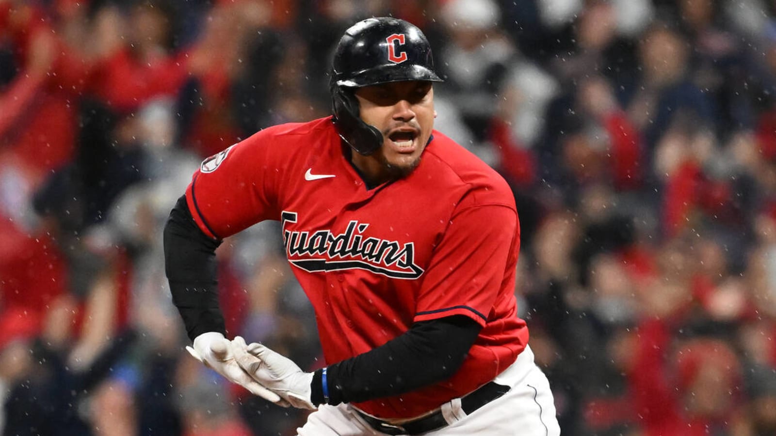 Josh Naylor taunts Gerrit Cole with baby move after home run in ALDS ...