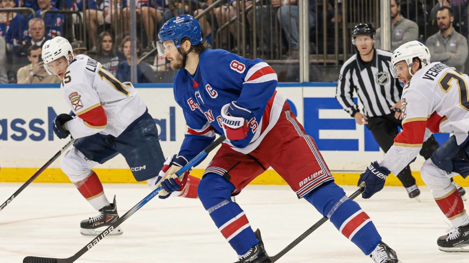 Rangers’ Jacob Trouba fined $5,000 for elbowing Panthers’ Evan ...