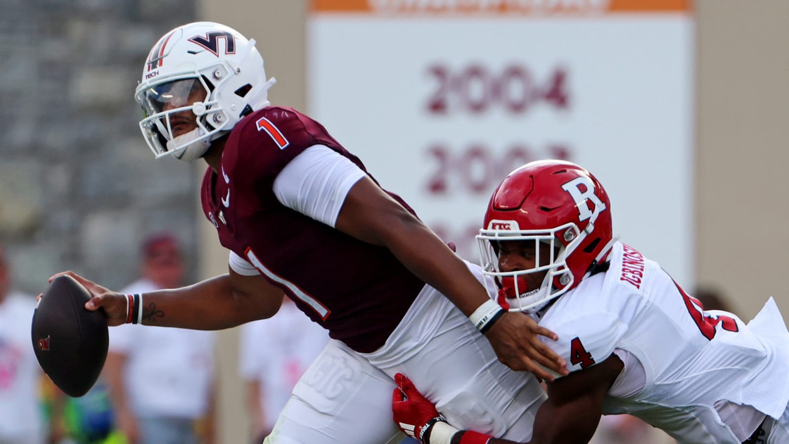 Watch: Virginia Tech QB responsible for hilarious safety | Yardbarker