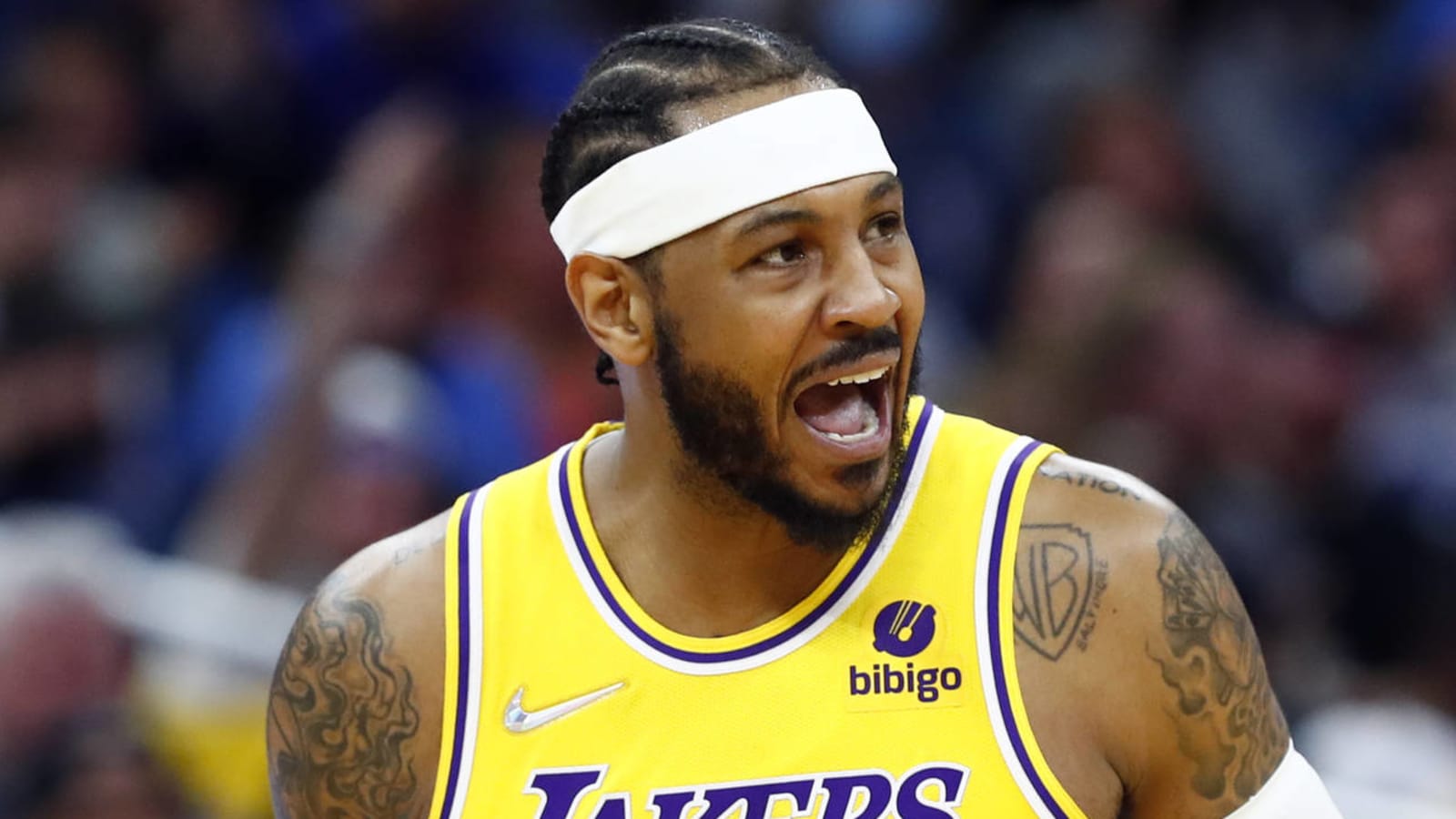 Carmelo Anthony Yelling