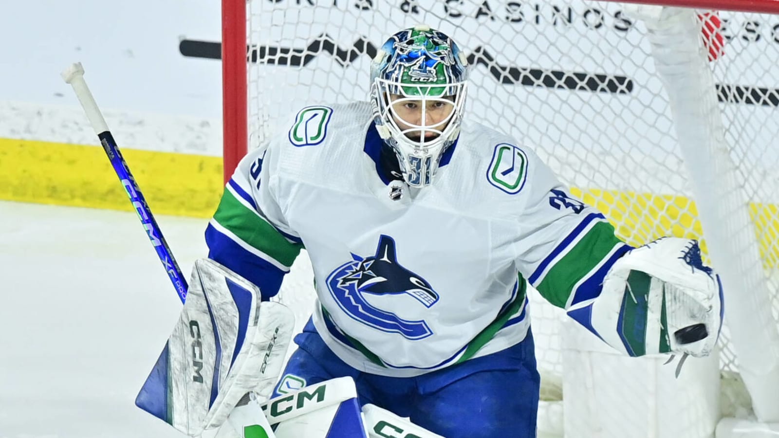 Watch: Arturs Silovs' save stops Oilers from taking early lead | Yardbarker