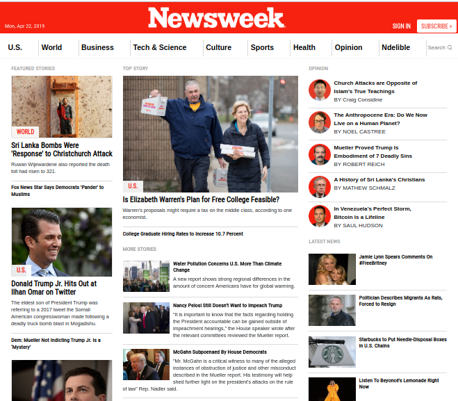 GitHub - YemreAybey/Newsweek_Homepage_Bootstrap: Clone of the newsweek's home page. Built with ...