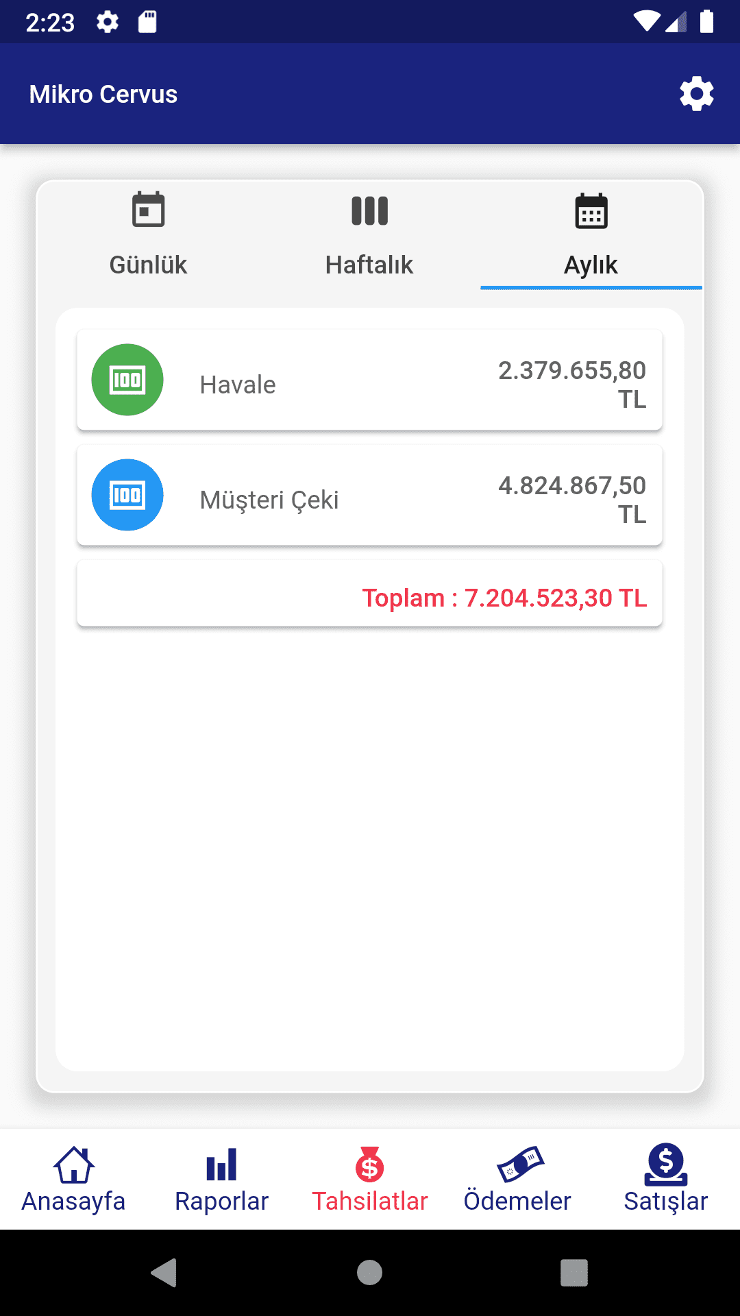Mikro Mobil ( Mikro Muhasebe entegrasyonu ) – Yafes Teknoloji