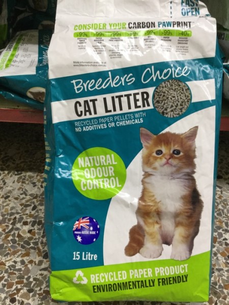 Breeders Choice Recycled Paper Cat Litter Delivered | YourGrocer