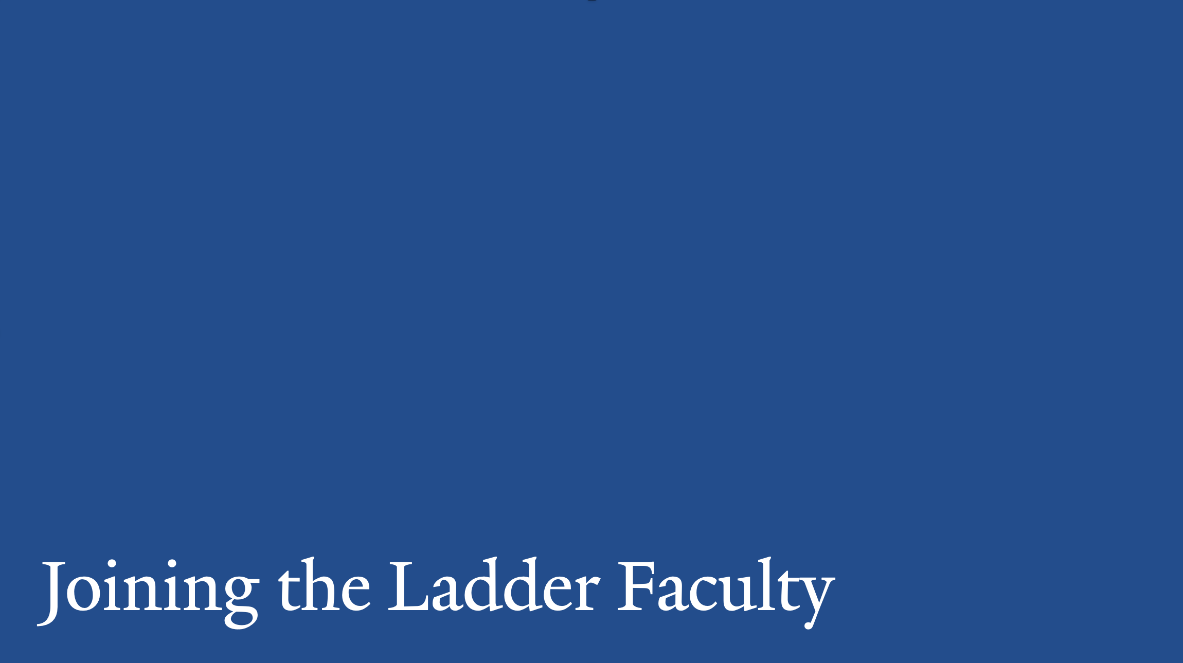 Joining ladder faculty