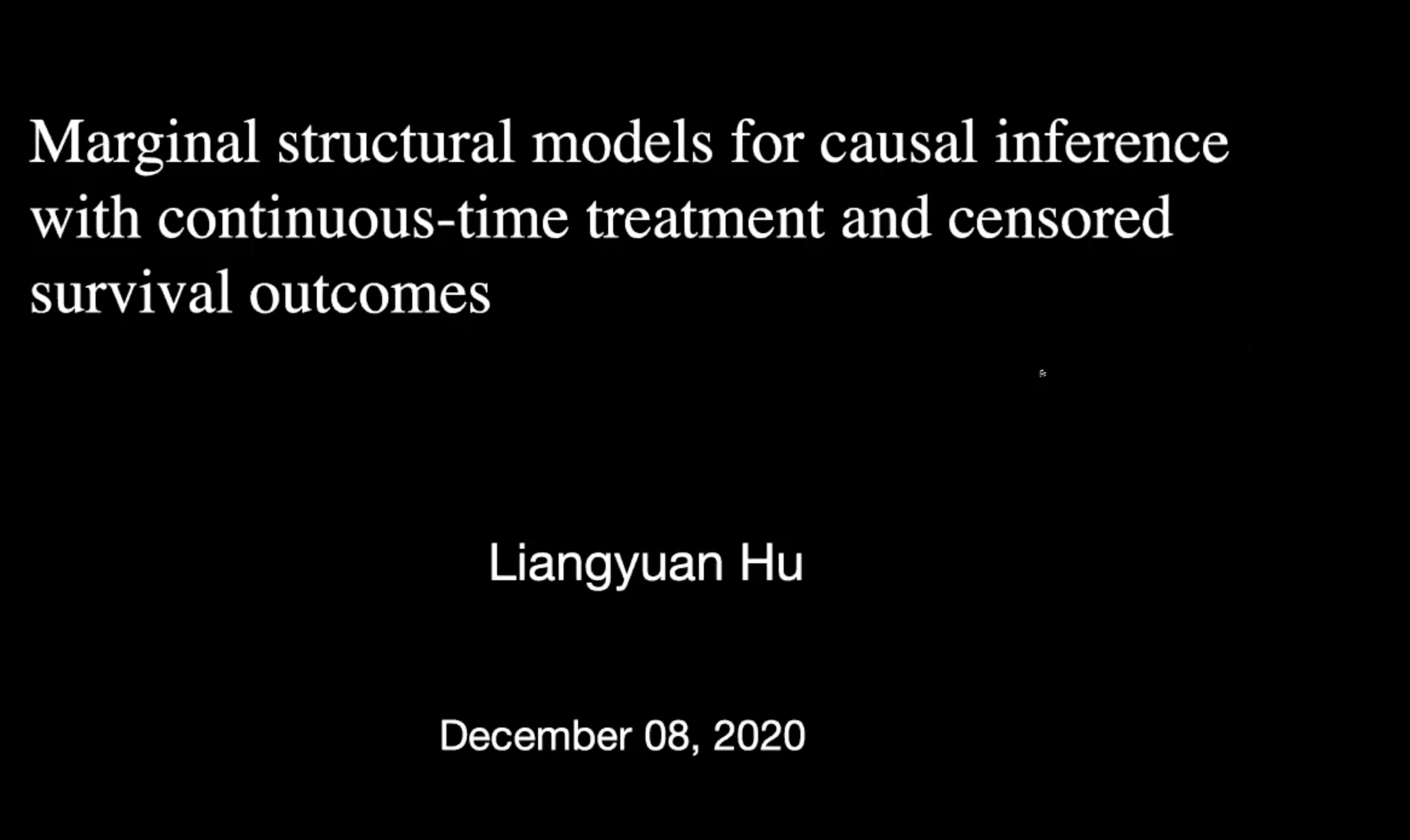 YSPH Biostatistics Seminar: “Marginal Structural Models for Causal ...