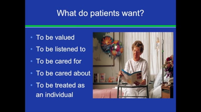 Bennick: "The Importance of Communication; Patient Experience as a ...