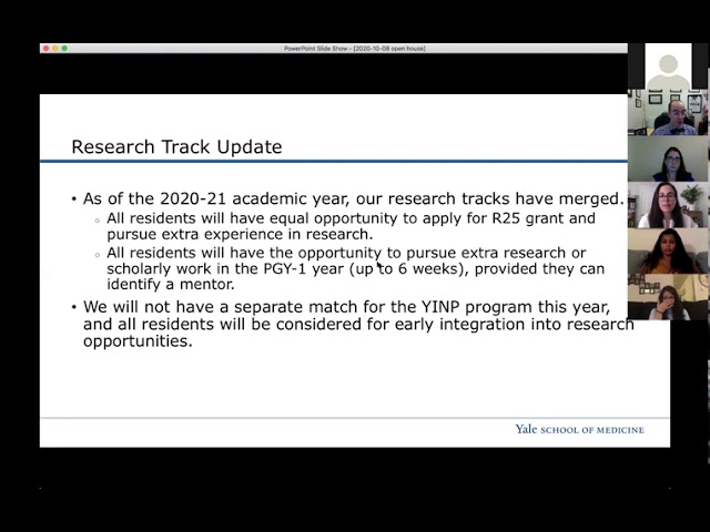 Yale Neurology Residency Virtual Open House - October 8, 2020