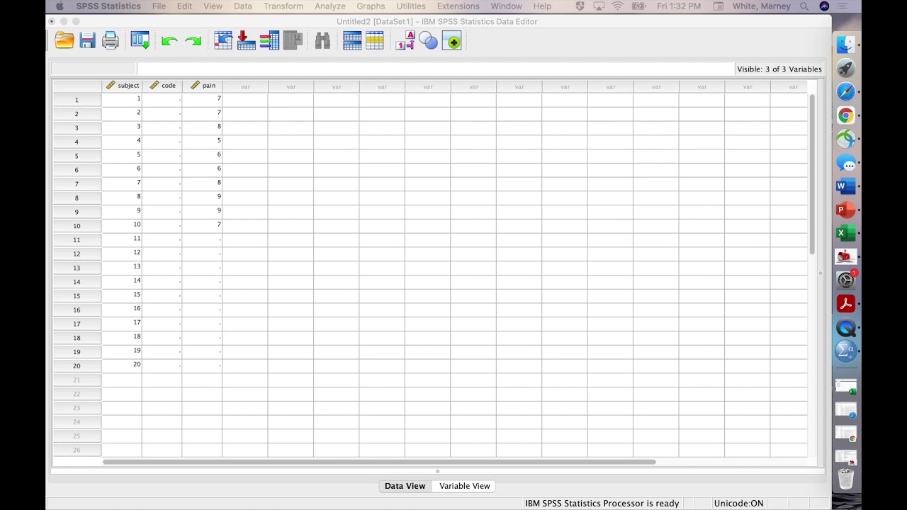How to enter data/ orient to the spss platform