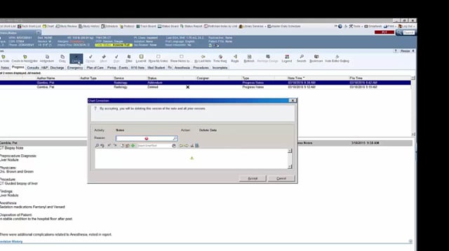 EPIC: "Creating and Addending Radiology Progress Notes"