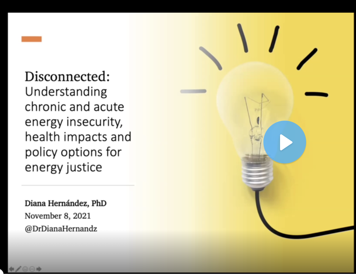 Climate Change and Health Seminar: Disconnected - Understanding chronic ...