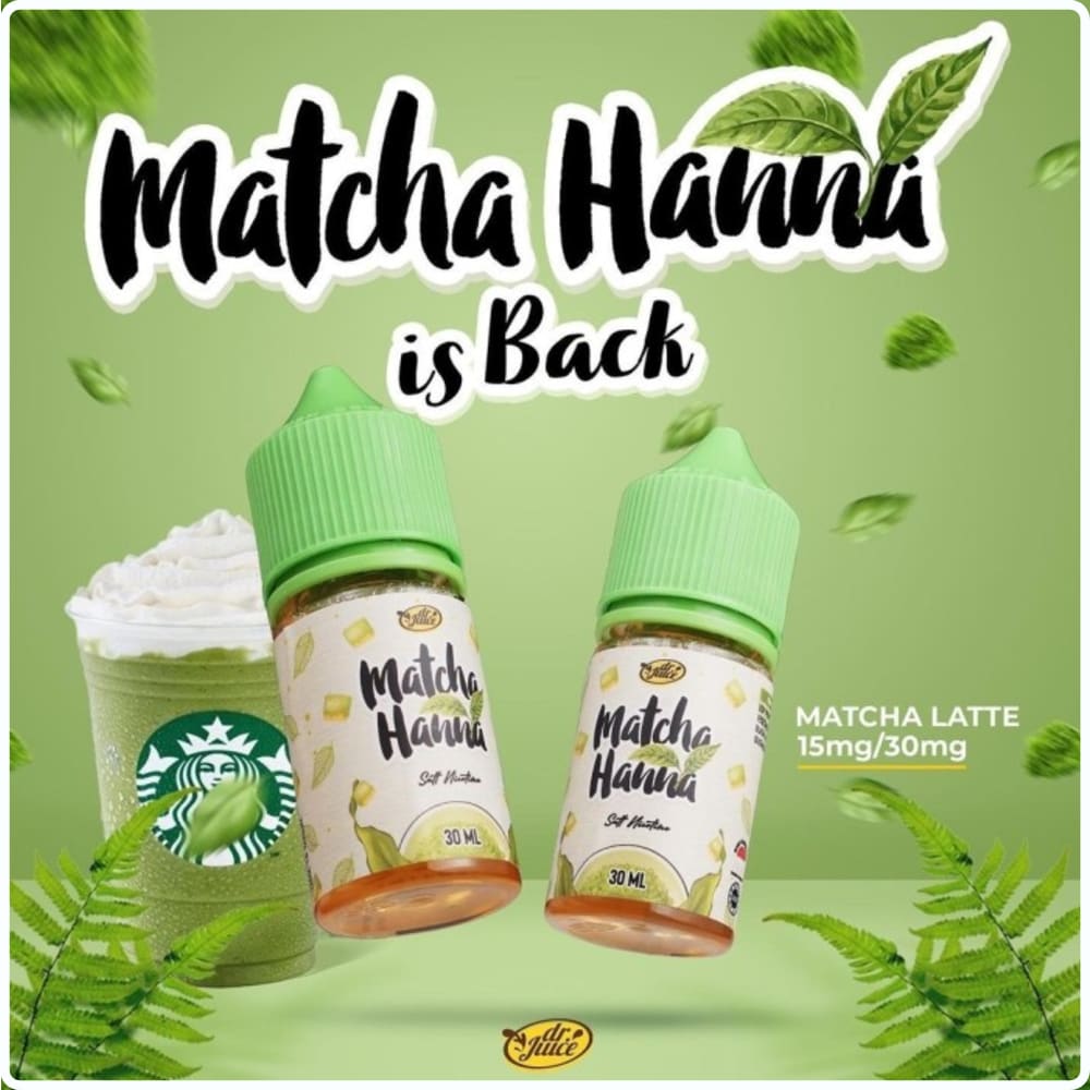 Jual Matcha Hanna Salt Nic 30ml By Dr Juice 100% Authentic Kode 250 Di ...