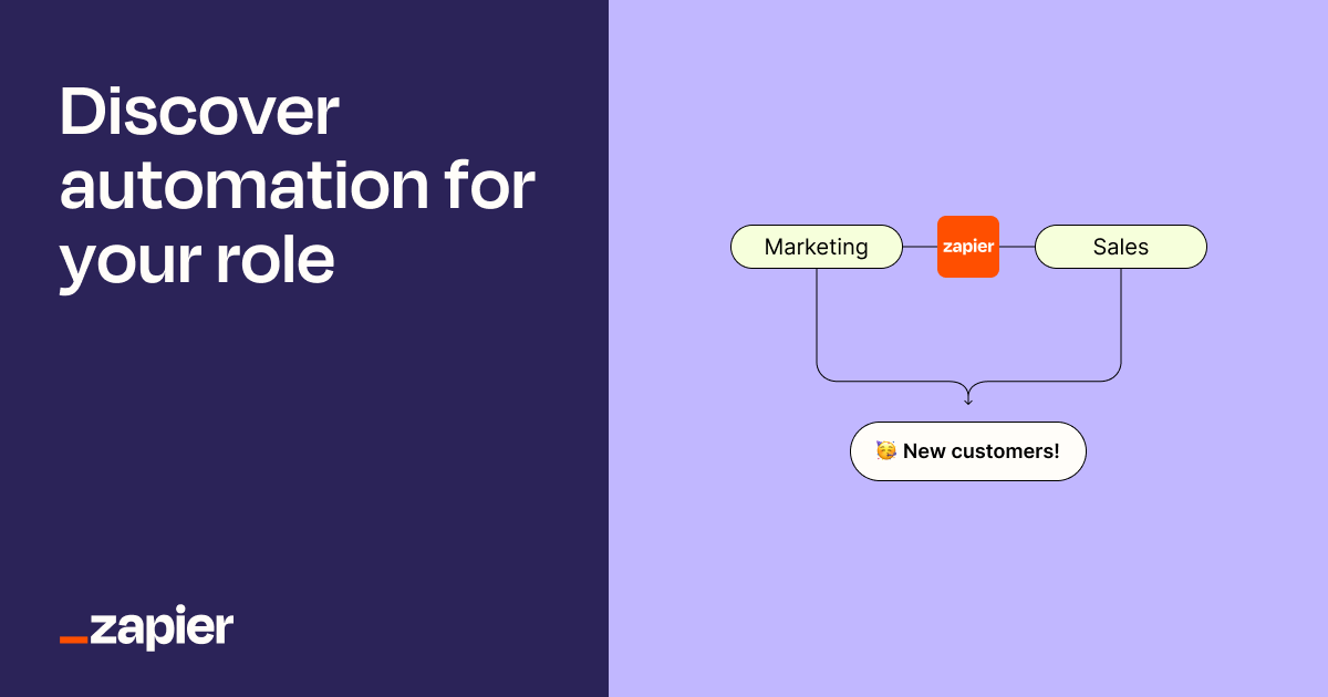 Automation solutions for your role | Zapier