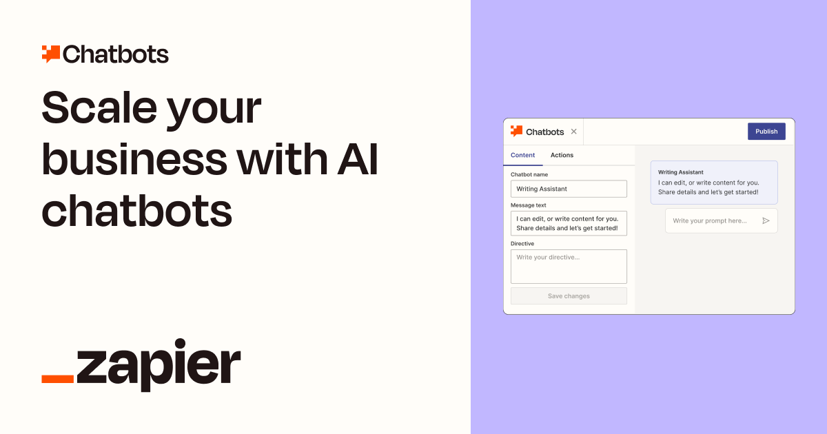 Build a free AI Chatbot on Zapier Build a free AI Chatbot on Zapier