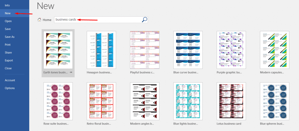How to make a busines template card with Word? | ZenBusiness