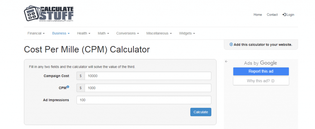Smart marketing calculators: How to find conversion and CPM | ZenBusiness