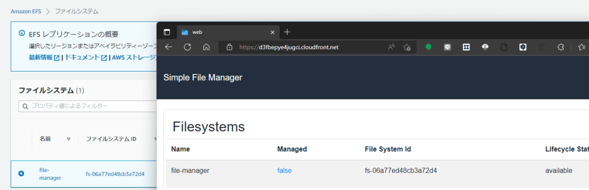 EFSのファイル管理をGUIで管理するAWSソリューションを使ってみた