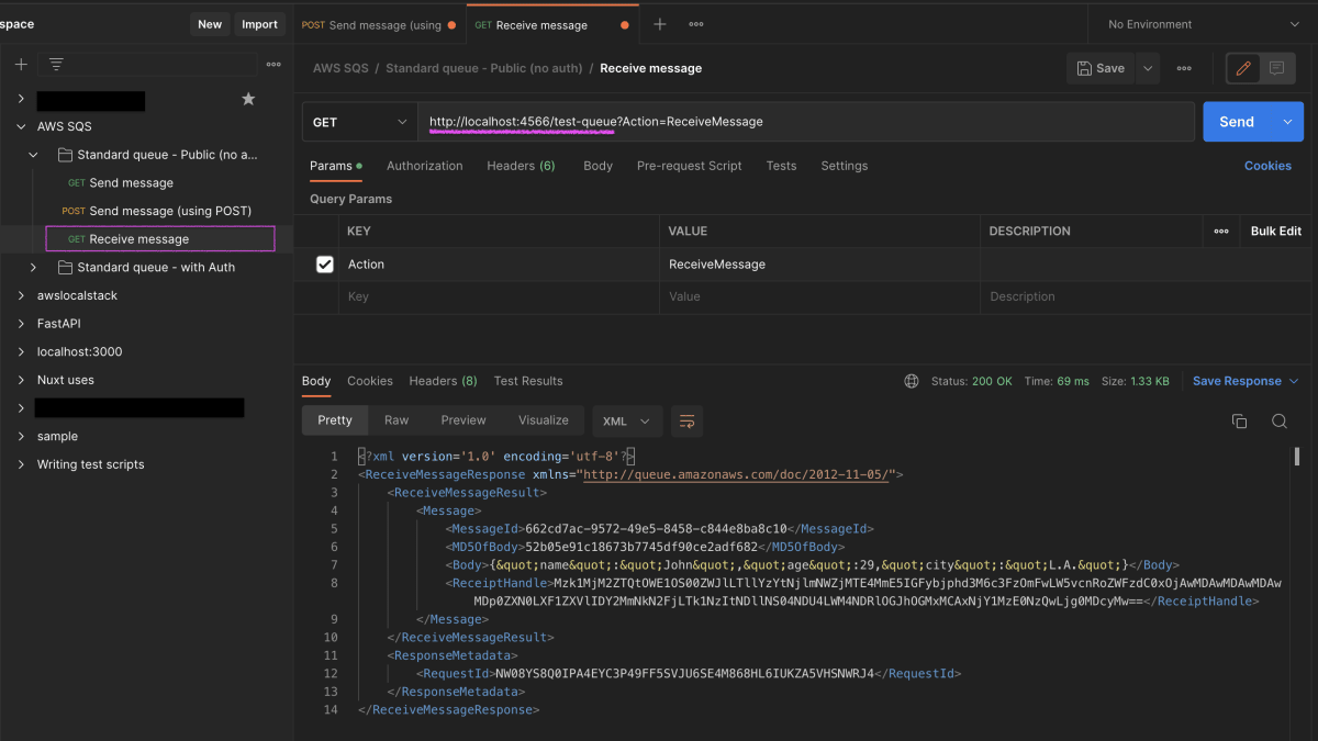 【AWS】localstack で AWS SQS を local 操作する