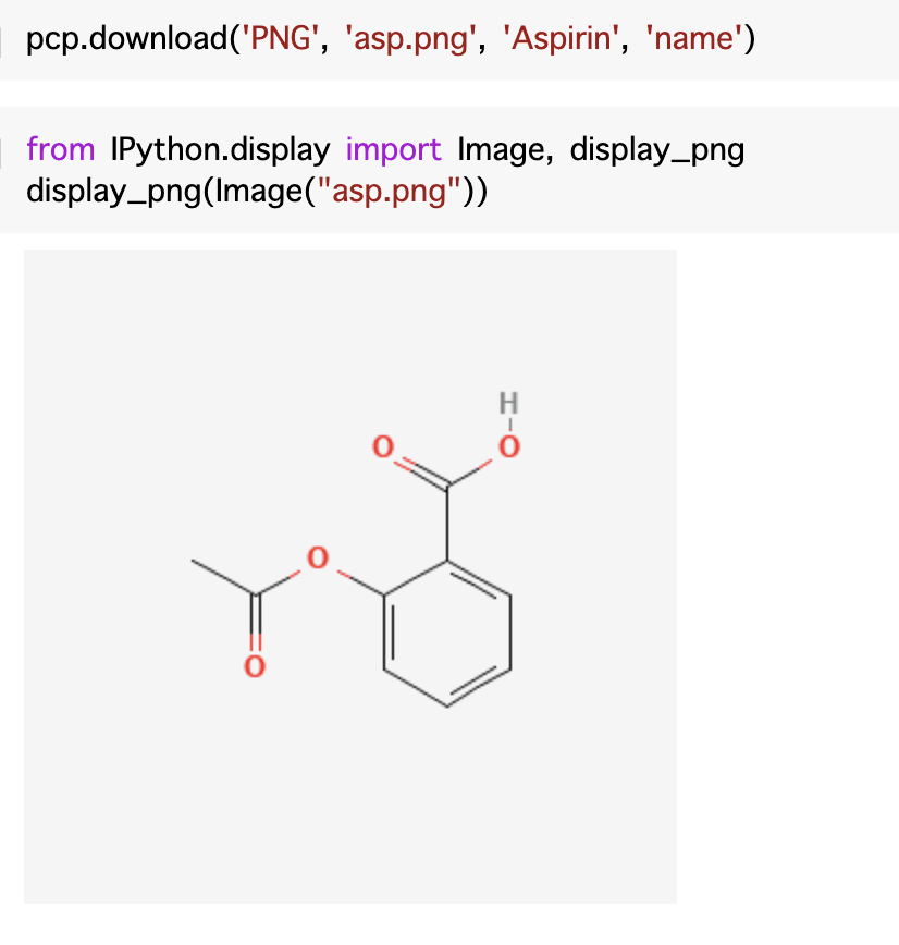 pubchempyでデータのダウンロード｜ケモインフォマティクス入門書
