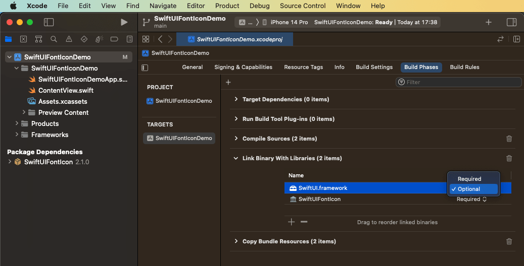 SwiftUIFontIconでSwiftUIでMaterial icon、Ionicons、Font Awesomeを使えるようにする。