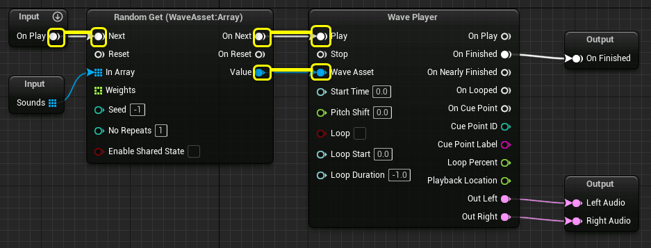 Randomに再生する｜UE5 MetaSoundで音を作ろう