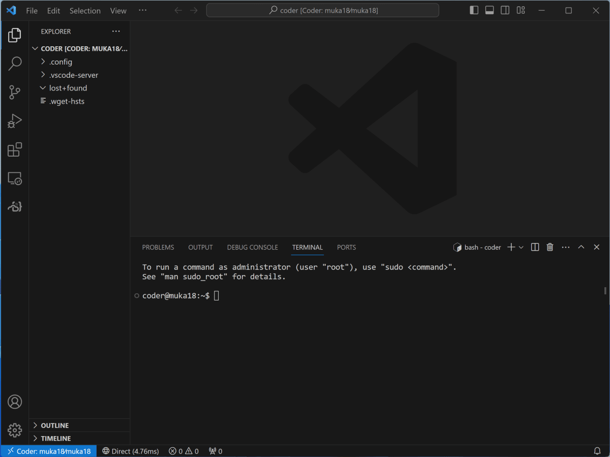 VSCodeの開発環境をCoderでサクッと作る Azure版